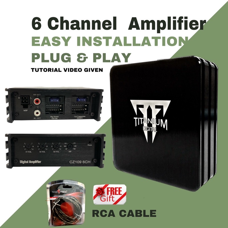 6ch DSP Amplifier for Android Player Plug & Play sound boost car ...