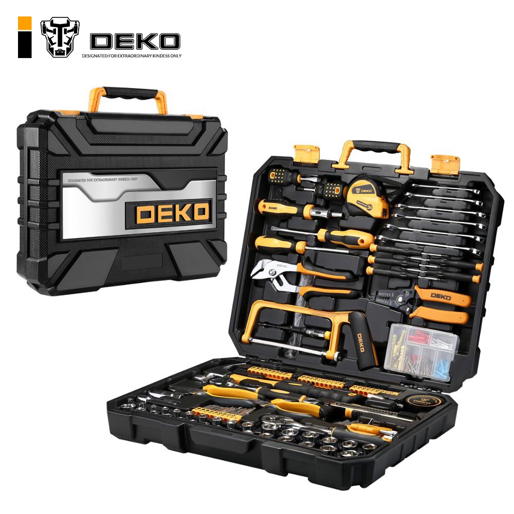 DEKO DKMT198 Socket Wrench Tool Set Auto Repair Mixed Tool Combination ...
