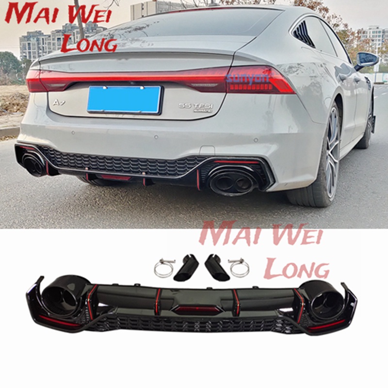 Rear Diffuser Lip For Audi A7 S7 Sline 4 Door 2019 2020 (Not fit ...