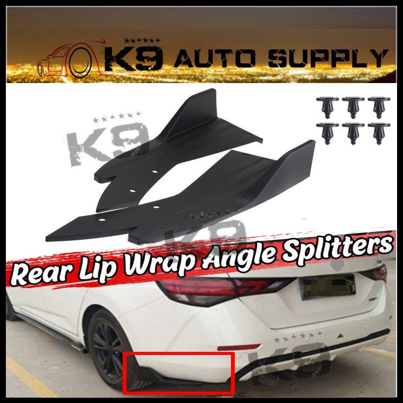 Universal Rear Bumper Lip Diffuser Winglet Wings Anti-crash Modified ...