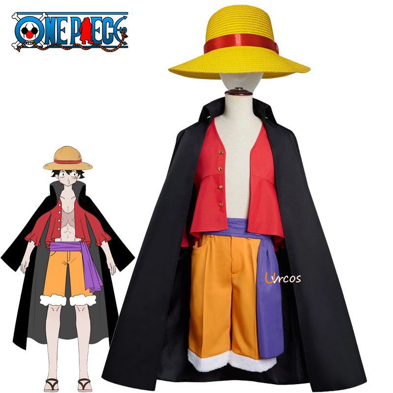 Anime One Piece Series Wano Country Monkey D Luffy Cosplay Men'S Set ...