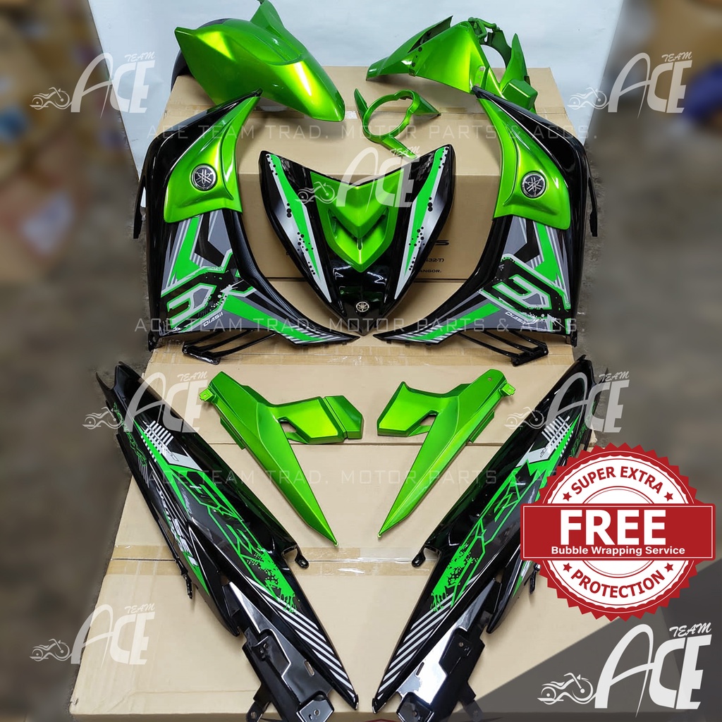 Coverset LC135 V4 V5 V6 V7 Exciter Thai Green Yamaha LCV4 LCV5 LCV6 ...