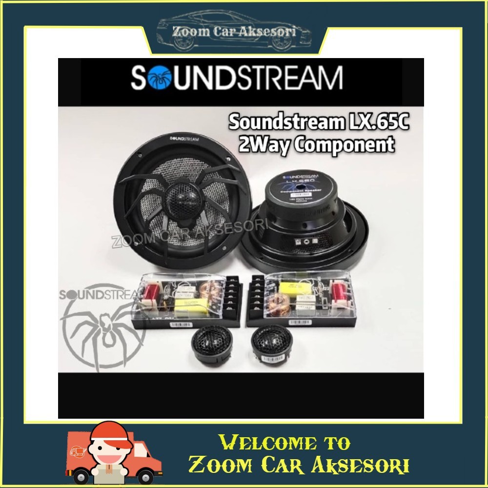 Soundstream LX.65C 6.5" Two -Way Component Speaker Car Speaker 160W ...