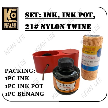 PVC INK POT, INK, 21# NYLON TWINE, MAKTAU/ MATAU/ BEKAS BENANG, DAKWAT ...
