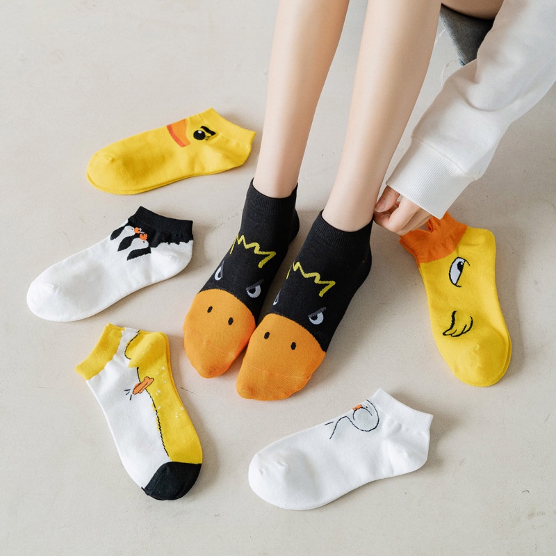 MALAYSIA READY STOCK!1 Pair Korean Style Women Classic Yellow Duck ...