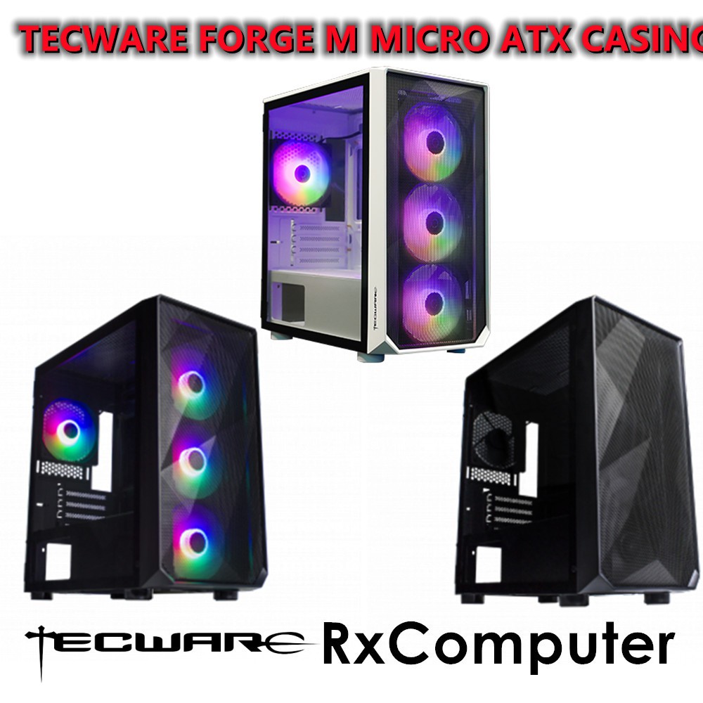 TECWARE FORGE M STEALTH / OMNI / ARGB EDITION MICRO ATX TEMPERED GLASS ...