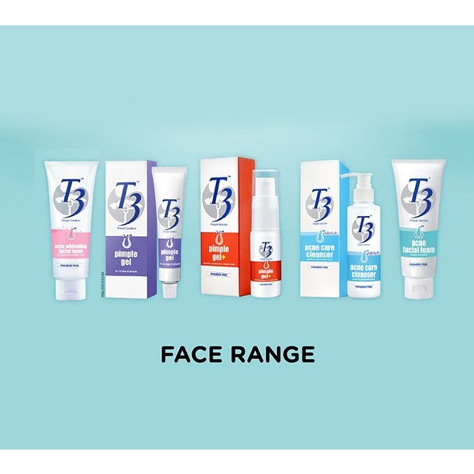 T3 Acne Facial Foam Sample 10G Cleanse And Purify Cleanser 50g 100g ...