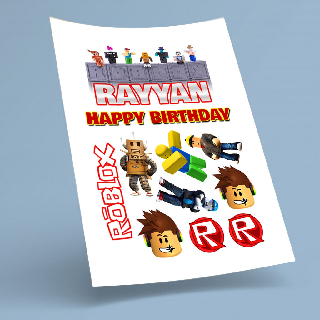 ROBLOX CUSTOM NAME & AGE [JPEG FORMAT/FILE] [CAKE TOPPER] [PRINT ...
