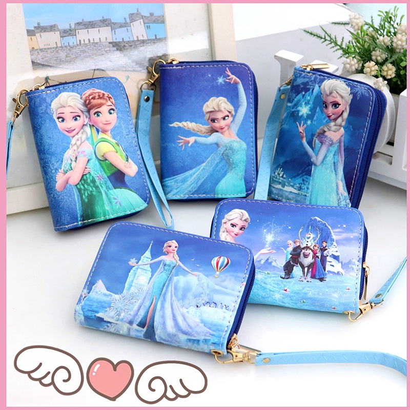 Frozen Wallets Zipper Purses Elsa Anna Wallet Princess Girl Coin Purse ...