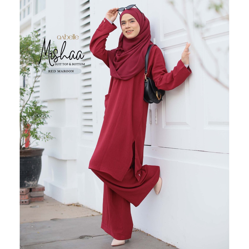 Mishaa Suit Set Blouse Seluar Material Cey Italian Ironless Casual Wear ...