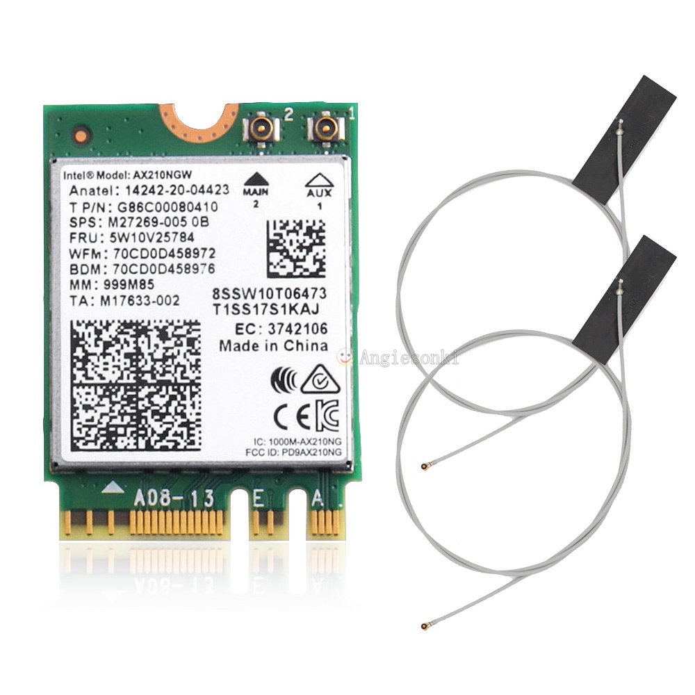 AX210NGW Network Card 3000Mbps WiFi 6E Bluetooth 5.2 Windows NGFF M.2 ...