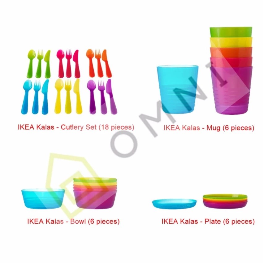 IKEA Kalas - Mug, Plate, Bowl and Cutlery Set (36 pieces) | Shopee Malaysia