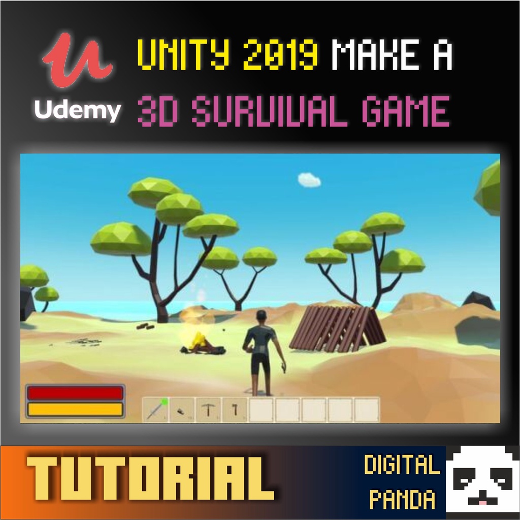 [ FULL TUTORIAL] UDEMY - UNITY 2019 MAKE A 3D SURVIVAL GAME (SIZE : 21 GB) | Shopee Malaysia
