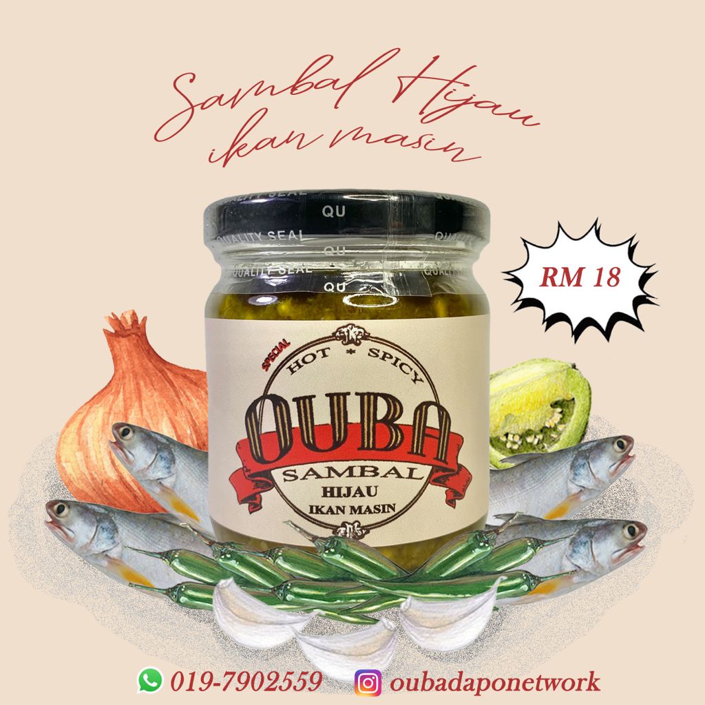 OUBA Sambal Hijau Ikan Masin | READY STOCK (HALAL & PREMIUM) | Shopee ...