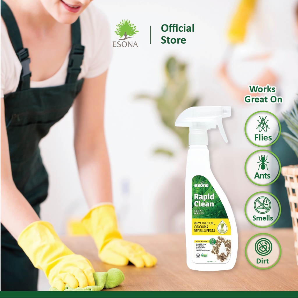 ESONA Rapid Clean Serai Wangi Surface Cleaner 桌面去除剂 (500ml) | Shopee ...