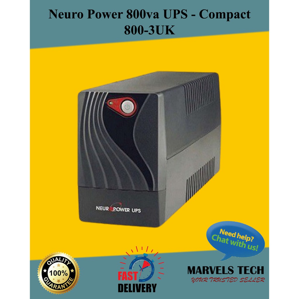 Neuro Power 800va UPS - Compact 800-3UK NEUROPOWER City Series UPS 4 UK Socket Uninterruptible ...
