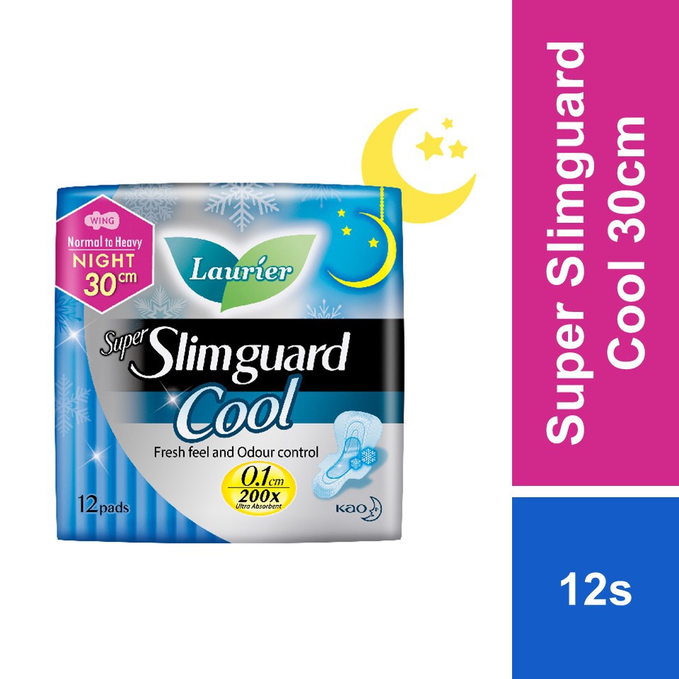 LAURIER Super Slimguard Cool (30cm x 12s) | Shopee Malaysia