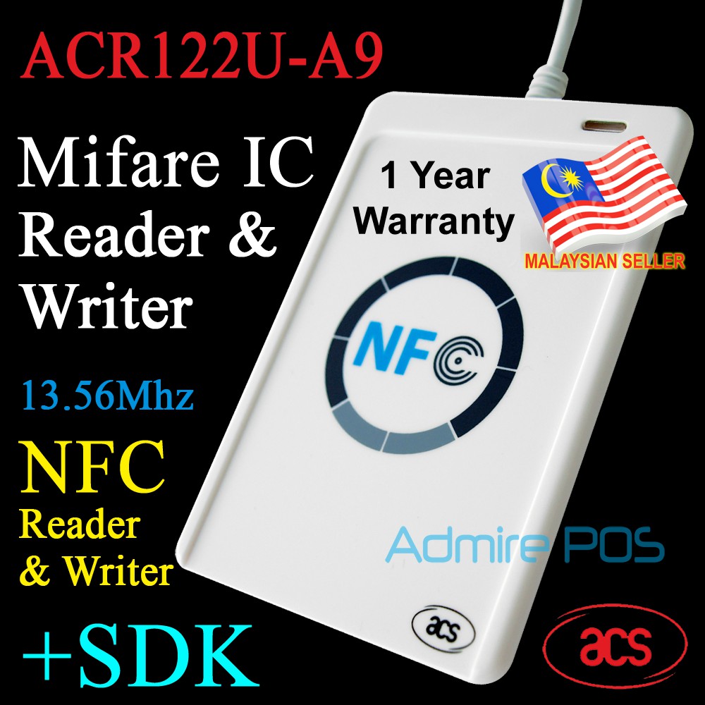 NFC ACR122U Mifare IC Card Reader Writer Encoder with SDK RFID 13.56Mhz ...