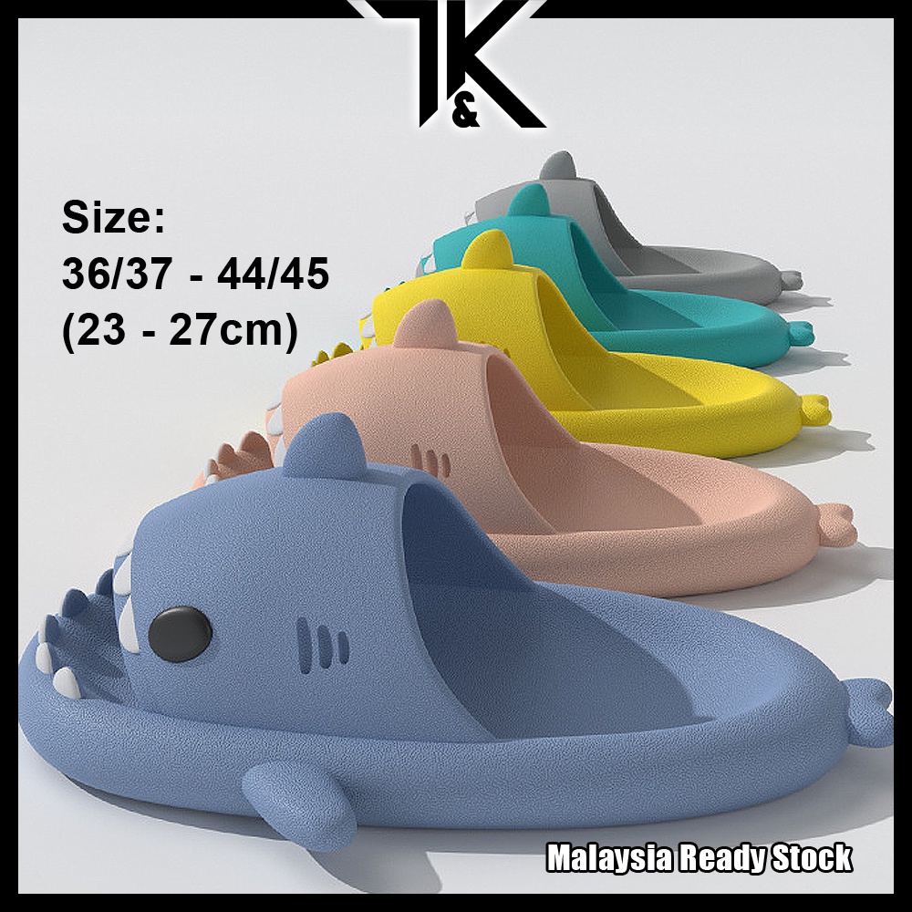 [LOCAL] Unisex Selipar Viral Ikan Jerung EVA Cute Cartoon Slipper Anti ...