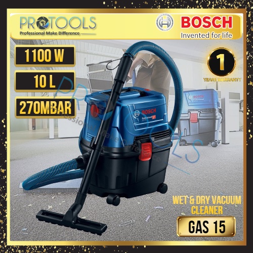 BOSCH GAS15 VACUUM CLEANER WET AND DRY 15L VACUUM COMBO ORINGINAL | Shopee Malaysia