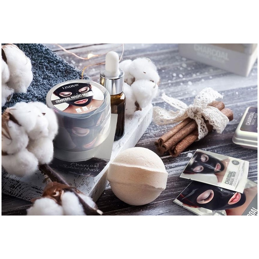 Lindsay Magic Charcoal Modeling Pack Tray Type Pore Care Rubber Pack ...