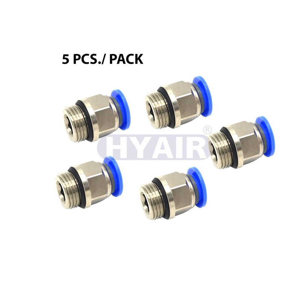 HYAIR Outer Thread Straight Connector EPC4-M5 Size M5 Used With 4 Mm ...