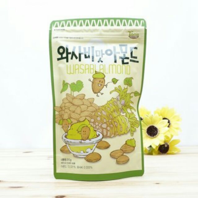 [MUST TRY] SHIN • KOREA TOM'S FARM WASABI ALMOND 210g `KOREAN SNACK ...