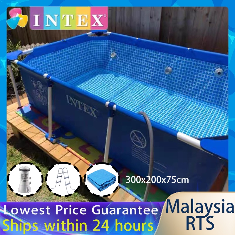 INTEX 3m Super Swimming Pool kids family Bracket metal professional ...