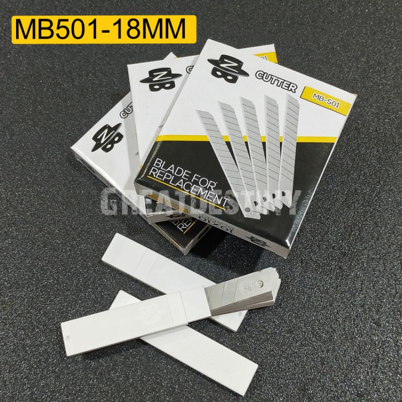 Original Zorro Replacement Cutter Blade [MB-501] 18mm (10tube x 10pcs ...