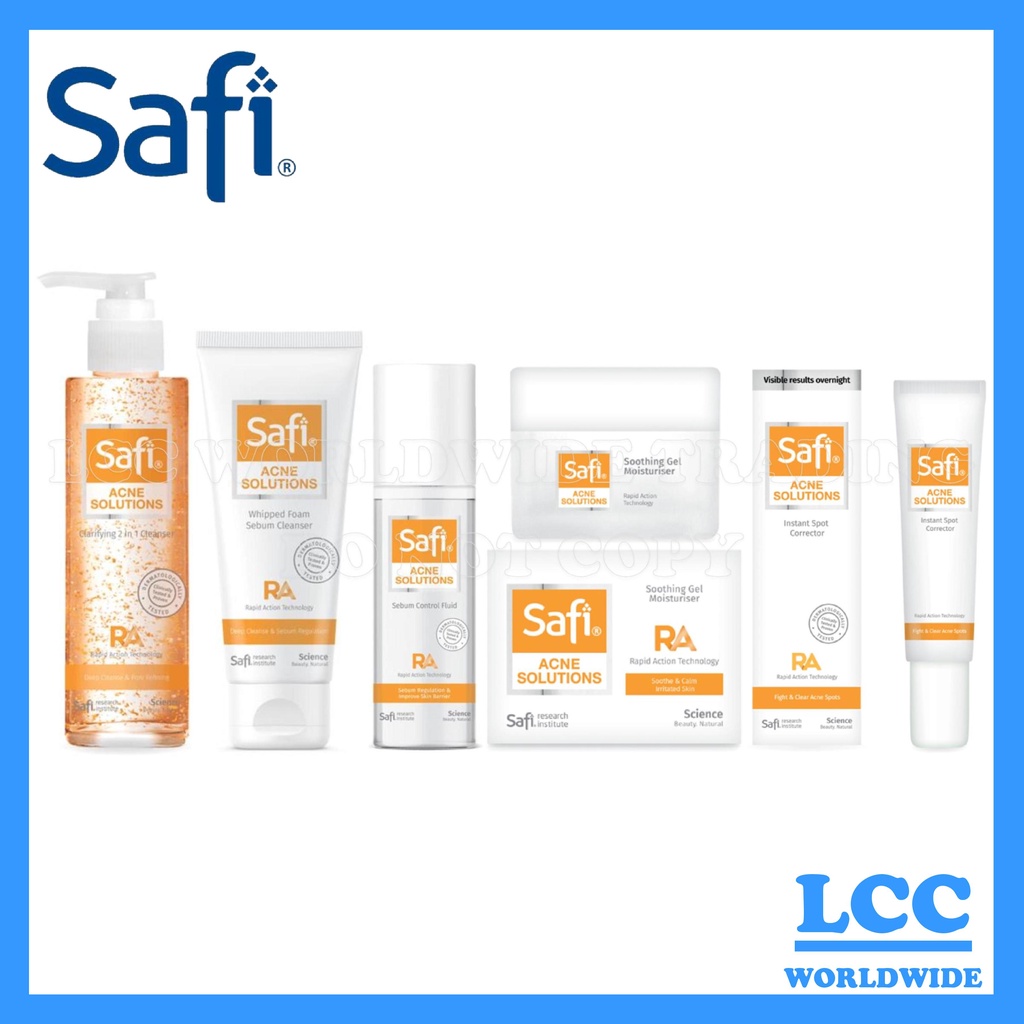 Safi Acne Solutions Skincare | Facial Cleanser | Serum | Moisturiser ...