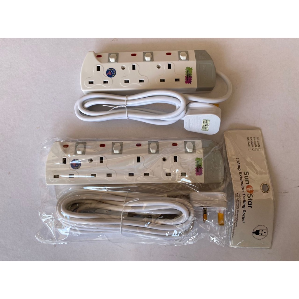 Sunstar SK Extension Wire Plug Trailing Socket Extension Cabang Heavy ...