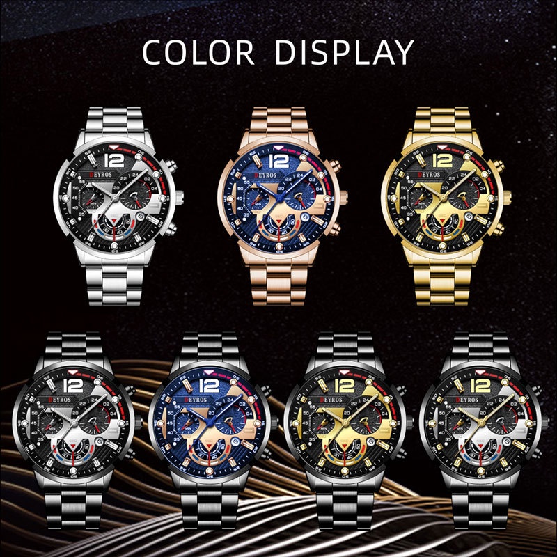 【Ready Stock】Men Waterproof Deyros Sports Watch Calendar Quartz Watch ...
