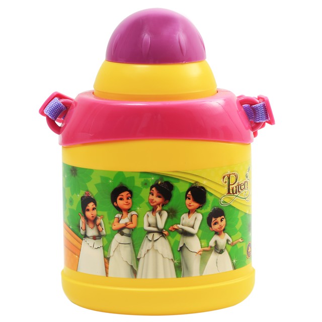 Puteri Cartoon Kids Drinking Water Bottle with Straw (460ml) | Shopee ...