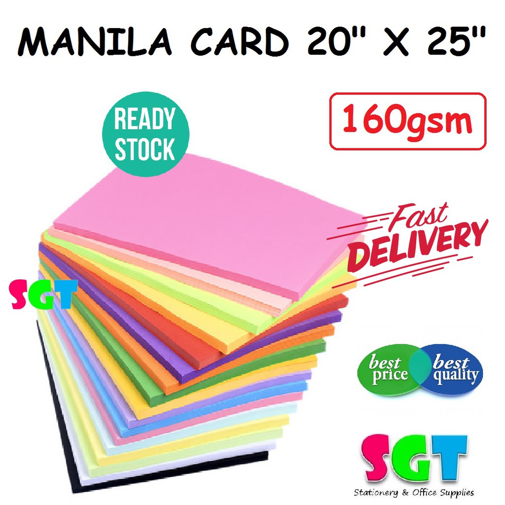 Manila Card 20" x 25" - Single Colour | Shopee Malaysia