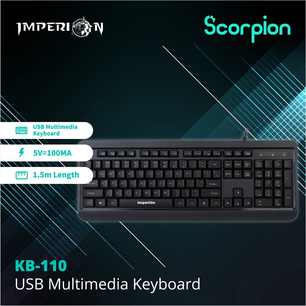 Imperion KB-110 USB Multimedia Keyboard | Shopee Malaysia