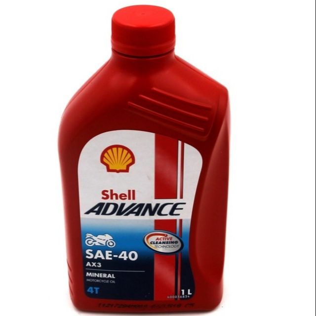 4T SHELL ADVANCE AX3 SAE-40 SAE40 API SF 1L MINERAL | Shopee Malaysia