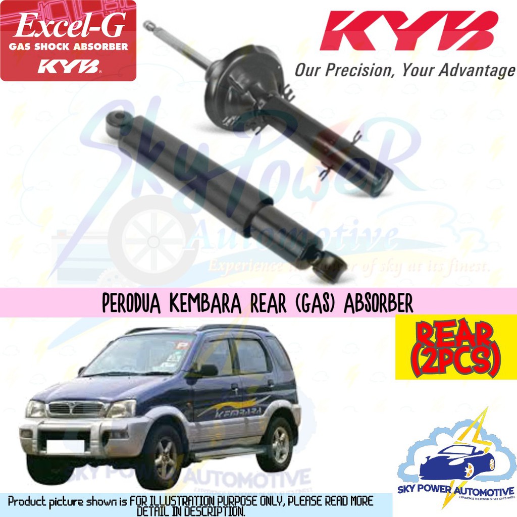 PERODUA KEMBARA (D675) KAYABA (KYB) EXCEL-G GAS SHOCK ABSORBER (REAR 2PCS) | Shopee Malaysia
