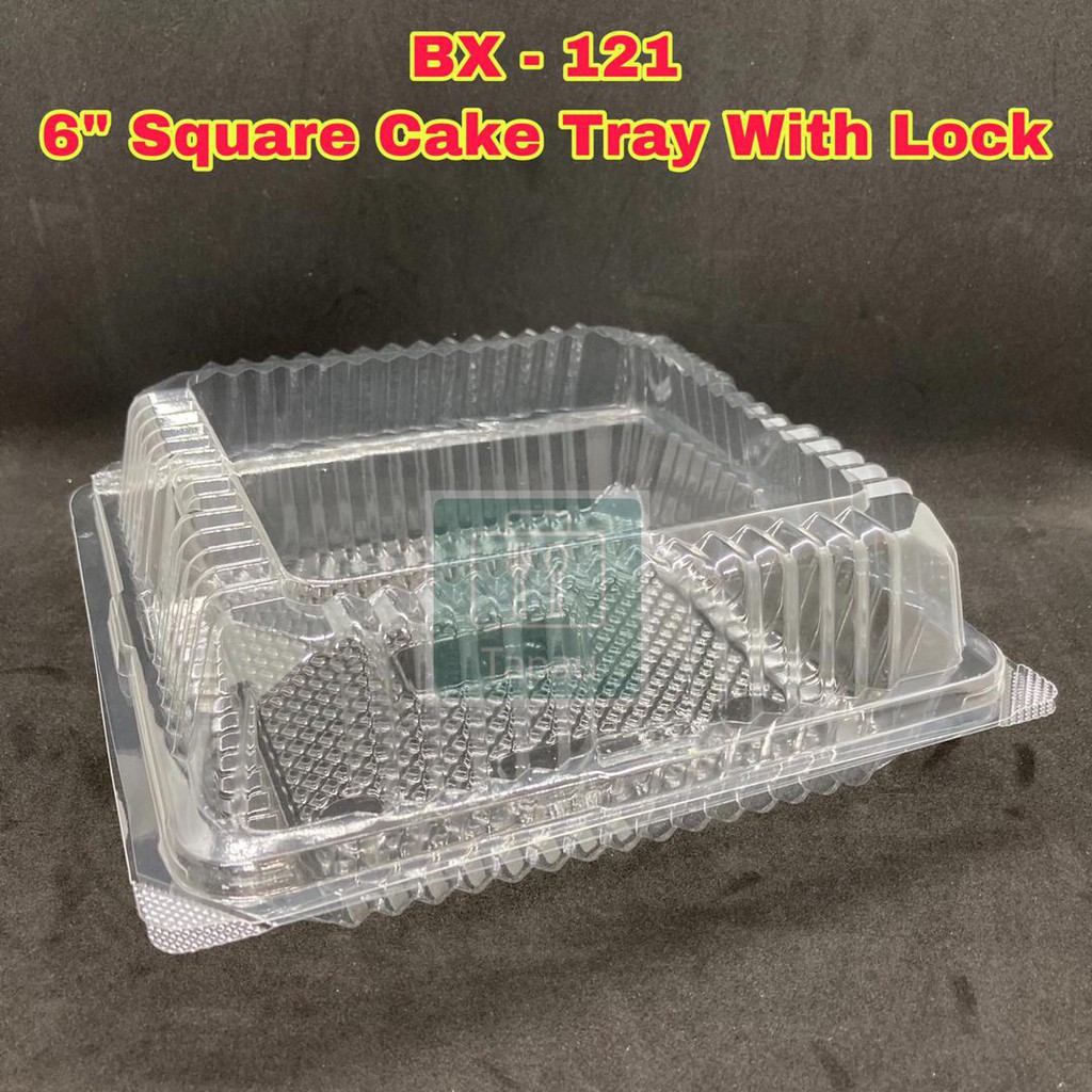 TAPAU - [ 50pcs± ]BX-121 BENXON 6" Square Cake Tray with Lock / Bakery ...