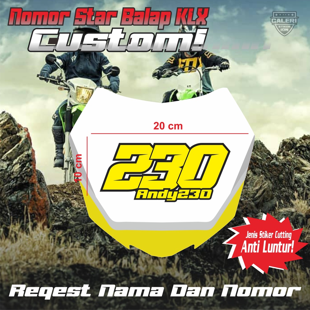 Custom STAR KLX NUMBER AND NAME STICKERS CAN REQUEST | Shopee Malaysia