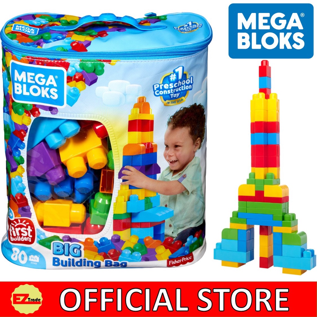 Mega Bloks Classic Big Building Bag (80 Pcs) DCH63 | Shopee Malaysia
