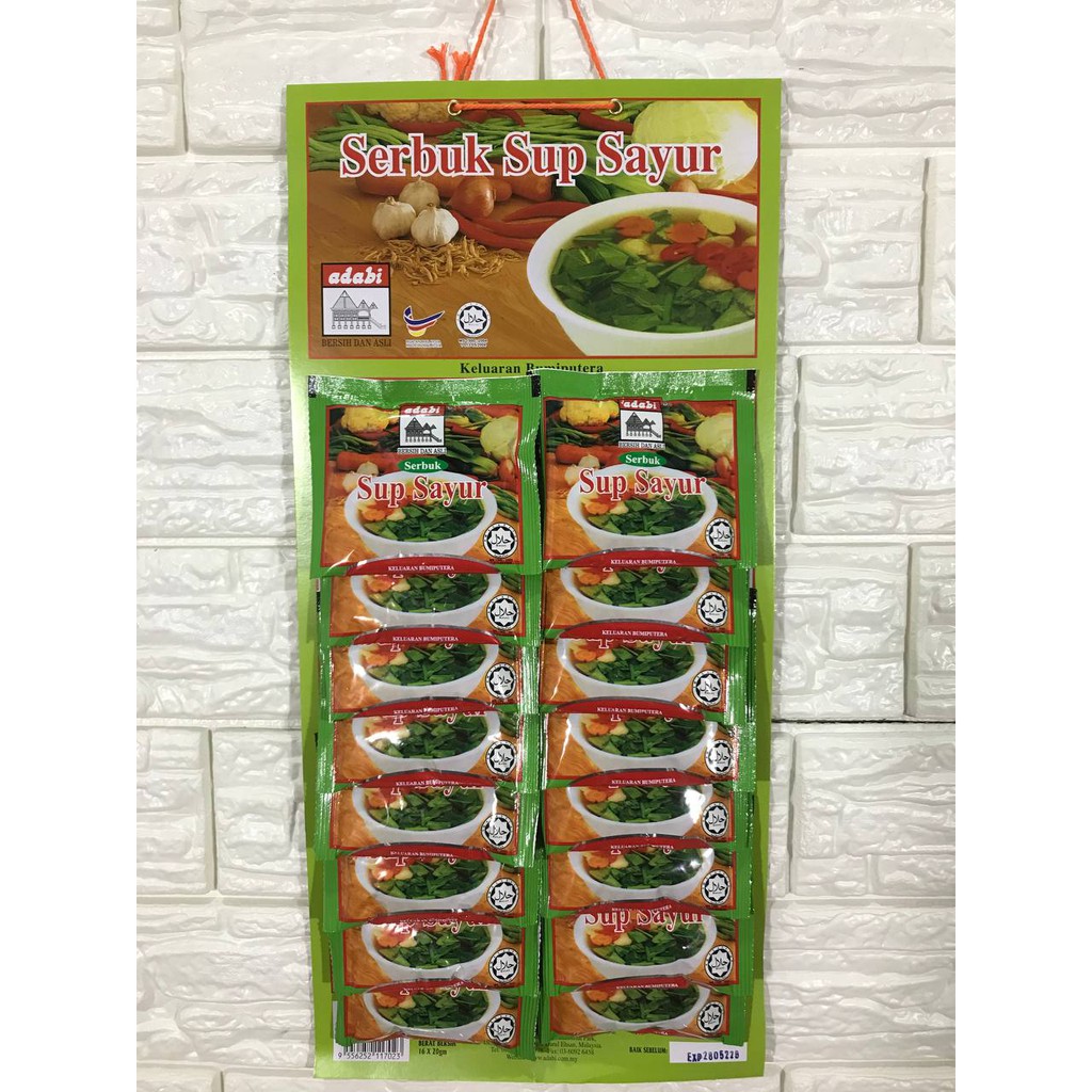 Serbuk Sup Sayur Adabi (1papan) | Shopee Malaysia