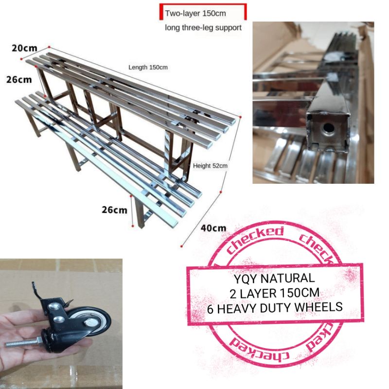 (Malaysia Ready Stock)Rak bunga 3/4 layer ,25cm,150cm stainless steel Flower rack set with ...