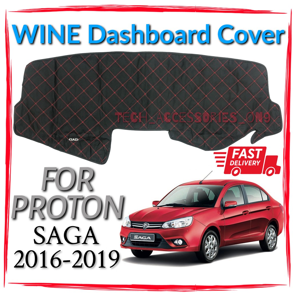 Dashboard cover Proton SAGA VVT 2016-2019 DAD non slip wine series ...