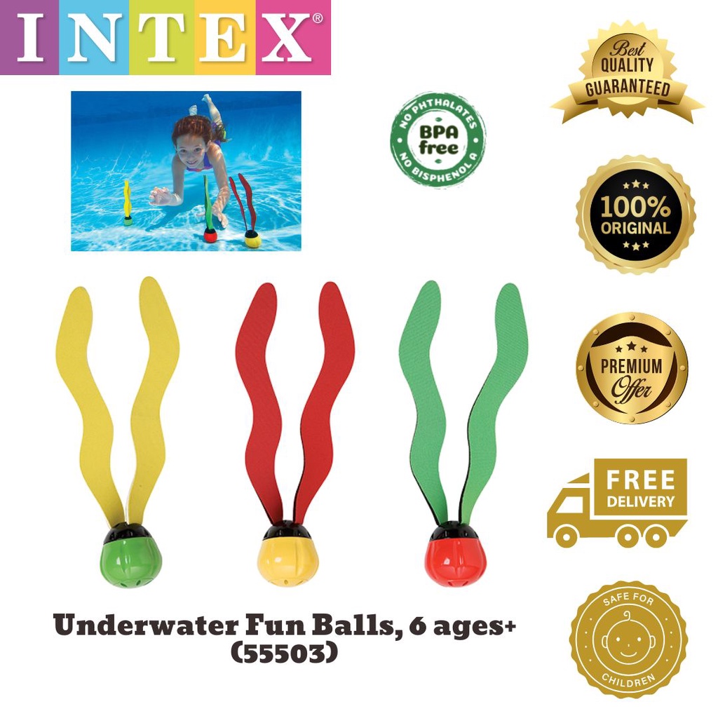 55503 INTEX Underwater Fun Ball Set | Shopee Malaysia