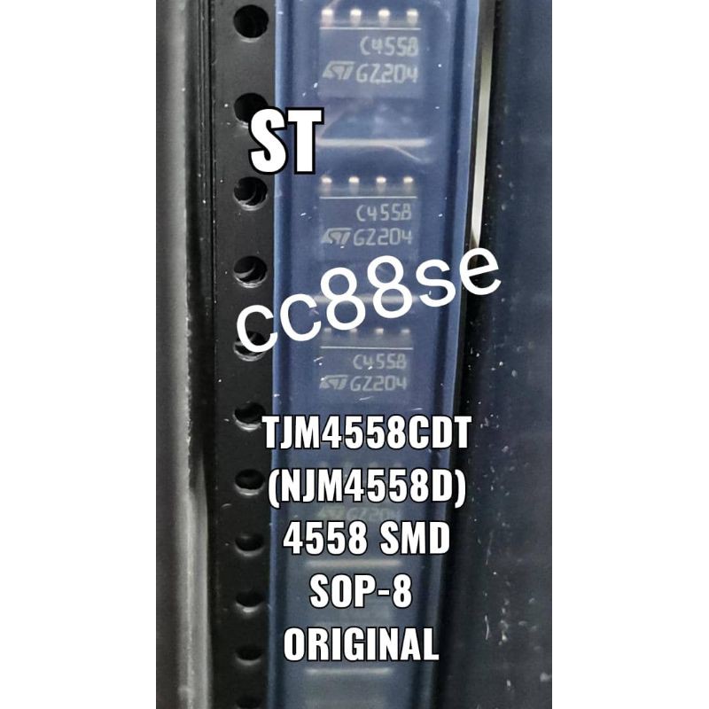 C4558=TJM4558CDT=(NJM4558M) NJM4558 4558 SOP-8 SMD IC ST (ORIGINAL ...