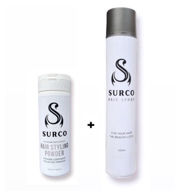 SURCO COUPLE SET ( HAIR SPRAY + HAIR POWDER) | Shopee Malaysia