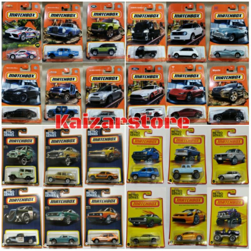 Matchbox Original Mattel MBX Package Jeep Lamborghini BMW Mercedes benz ...