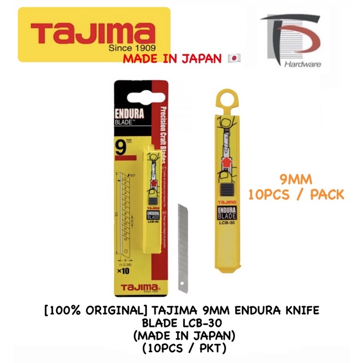 [100% ORIGINAL] TAJIMA 9MM ENDURA KNIFE BLADE LCB-30 (MADE IN JAPAN) (10PCS / PKT) | Shopee Malaysia