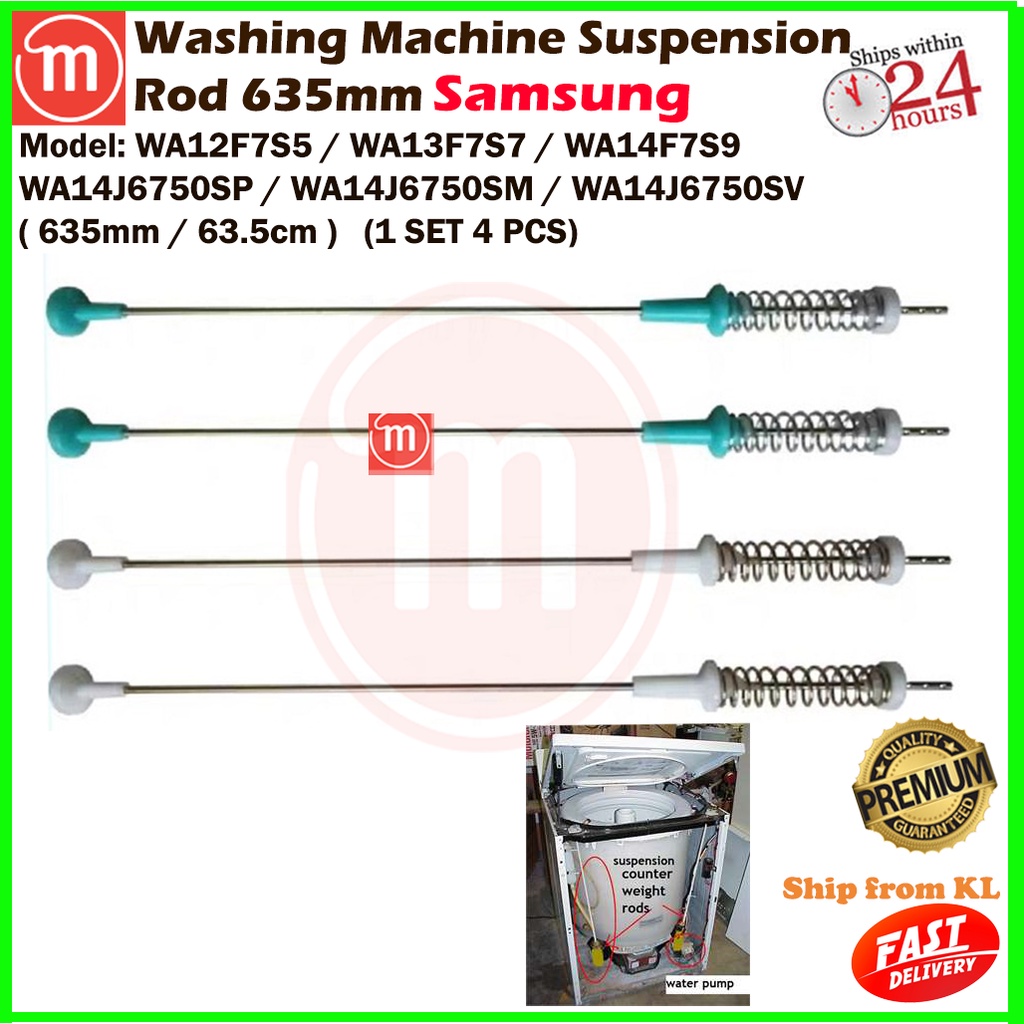 Samsung Washing Machine Suspension Damper Rod Absorber 635mm / 63.5cm ...