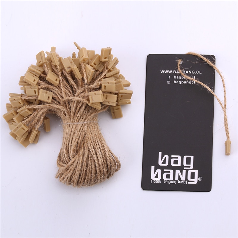 1000 pieces 7 inches jute hemp hang tag string 300pieces/lot jute hang ...